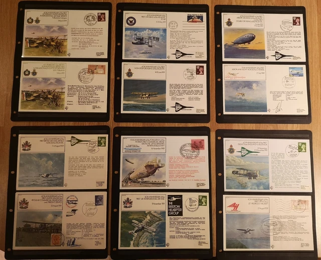 GB RAF MUSEUM Hendon FAMOUS FIRSTS Series (40) Covers & Data Cards 1979 ...