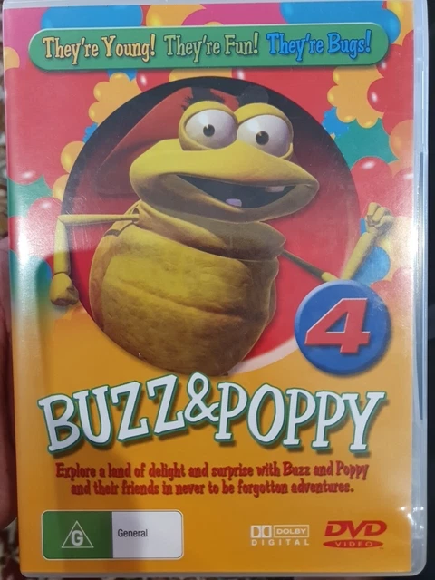BUZZ & POPPY Dvd Volume 4 Four New Zealand Bug Animation Cult Cartoon ...