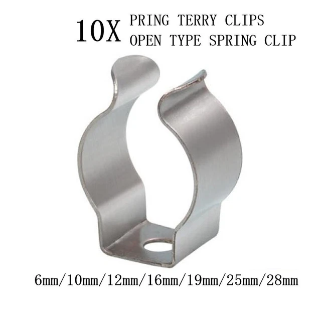 PREMIUM SPRING STEEL Tool Clips Set of 10 Open Type Terry Clips for ...