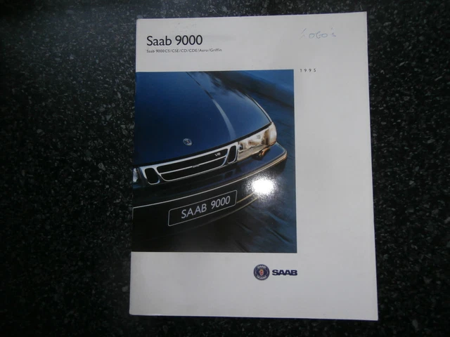 SAAB BROCHURE 9000. 1995 £4.38 - PicClick UK