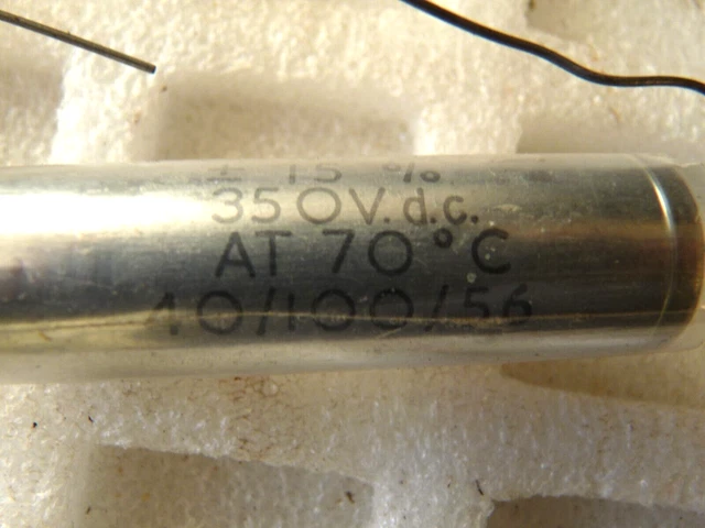 .47ΜF .47UF .47MFD ± 15% 350VDC @70°C STC Glass Sealed Ends Capacitor ...
