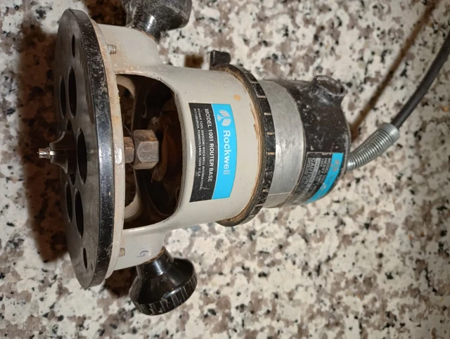 VINTAGE ROCKWELL HEAVY Duty Router 1002 Motor And 1001 Router Base ...