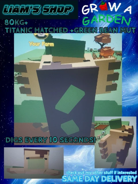 GROW A GARDEN 10 SEC PANCAKE MOLE 80KG LVL 100 OP roblox CHEAPEST £47. ...