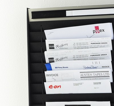 BLACK WORKSHOP JOB Card Wall Rack For A4 Portrait Job Cards - 25 ...