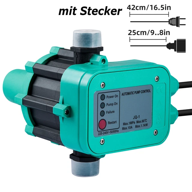 DRUCKWÄCHTER DRUCKSCHALTER PUMPENSTEUERUNG Gartenpumpe Hauswasserwerk ...