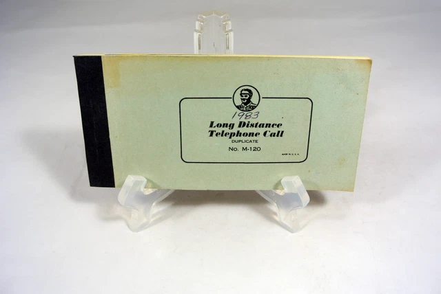 VINTAGE TELEPHONE MEMORABILIA Long Distance Call Pad Switchboard ...
