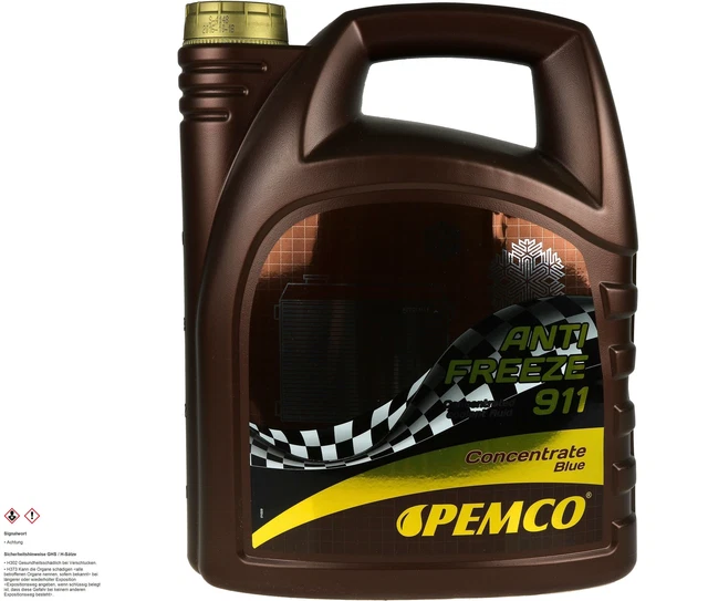 5 LITRE PEMCO Antigel 911 Concentré Kühlflüssigkeiten Bleu EUR 40,20 ...