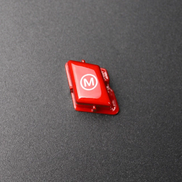 STEERING WHEEL M Mode Function RED Switch Button Cover For BMW E90 E92 ...