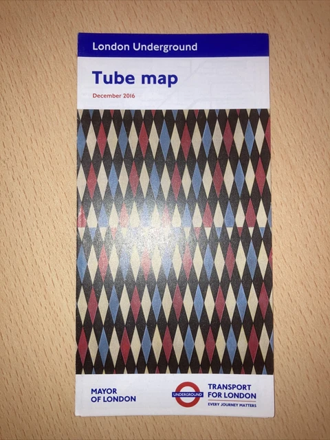 LONDON. UNDERGROUND TUBE Map. (. December 2016. ) £3.22 - PicClick UK