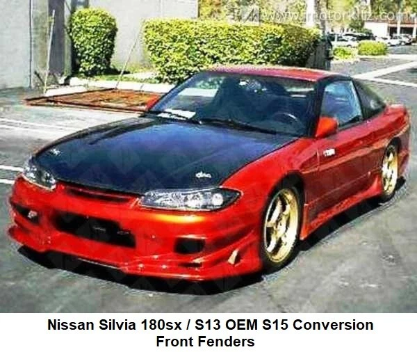 NISSAN SILVIA 180SX & S13 OEM S15 Conversion Style Front Fenders Guards ...