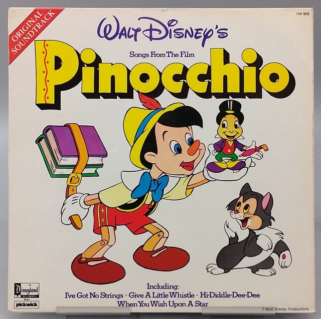 Walt Disneys Original Soundtrack Pinocchio 1940 Pickwick Hm 969 1979