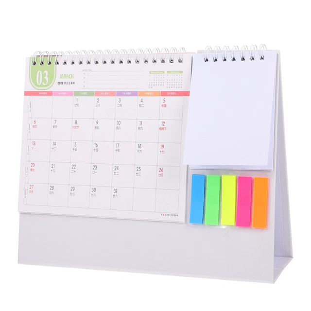 CALENDRIER DE TABLE Se Support De Table Calendrier Semaine Calendrier ...