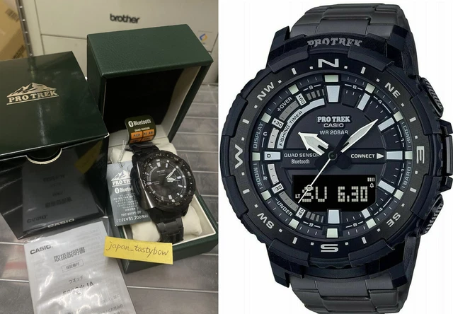 CASIO PROTREK WATCH Angler Line Compass Radio Solar PRT-B70YT-1JF Men's ...
