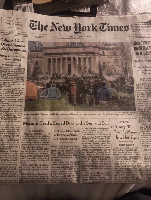 THE NEW YORK Times Friday, April 19, 2024 Complete Print Newspaper (NEW) £7.68 - PicClick UK