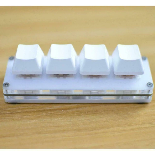 4-KEY USB MINI Mechanical Keyboard DIY Custom Shortcuts &Data ...