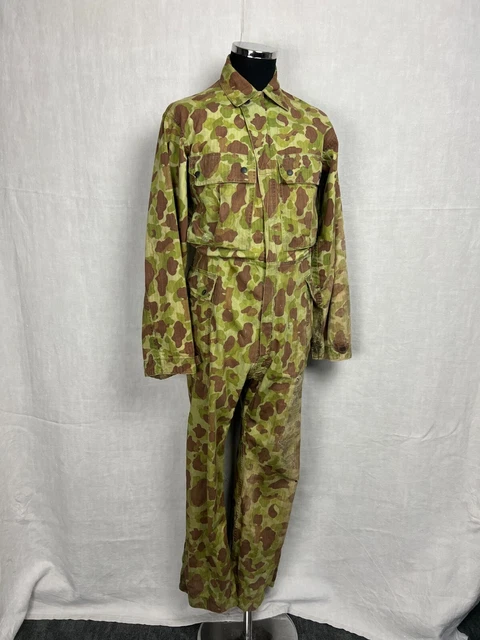 WW2 CAMOUFLAGE COVERALLS WW2 Overalls USMC WW2 Frogskin Camo WW2 £295. ...