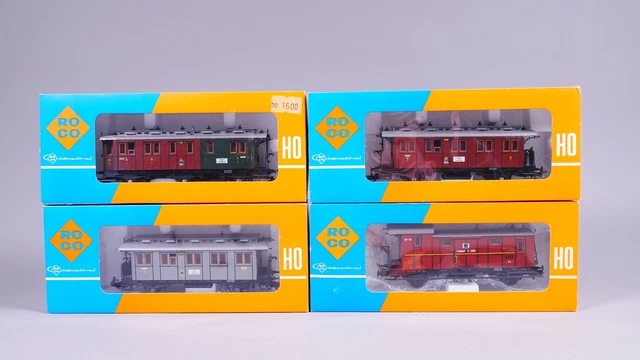 H0 DC ROCO 4211/4209/4210/4229 Konvolut 4 Personenwagen KPEV in OVP ...