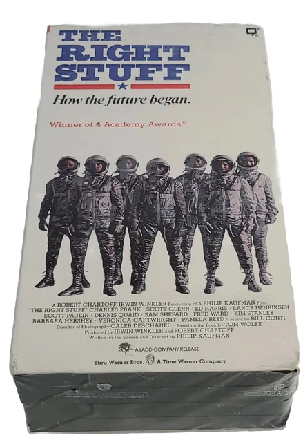 THE RIGHT STUFF VCR VHS Movie Tape Scott Glenn, Ed Harris Rated PG New ...