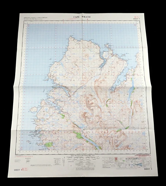 MILITARY MAP CAPE Wrath Scotland Durness Sutherland Highlands MOD Issue ...