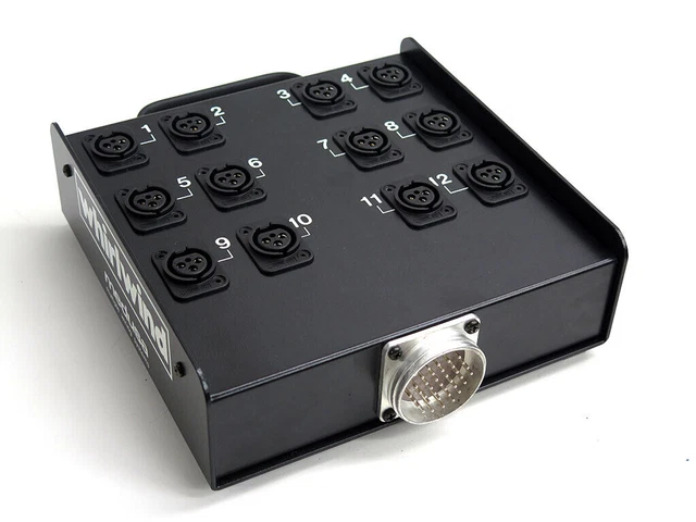 WHIRLWIND MEDUSA 12-CHANNEL 37-pin DT12 breakout box stagebox w/ 12x ...