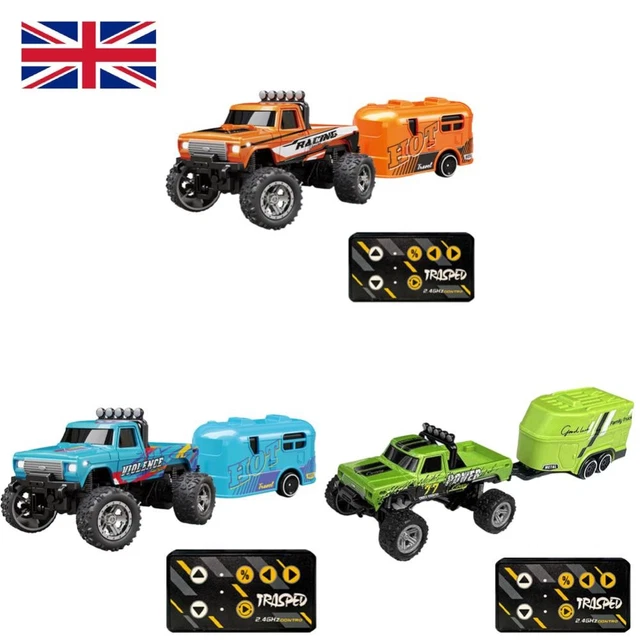 MINI RC MONSTER Truck with Lights 1 64 Scale Truck Children Toy Gift ...