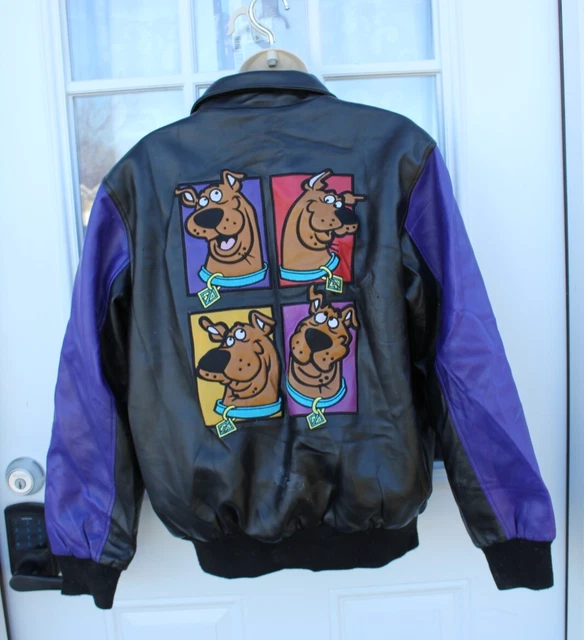 VINTAGE 1998 SCOOBY Doo Cartoon Network Leather Jacket Rare 90s Sz ...