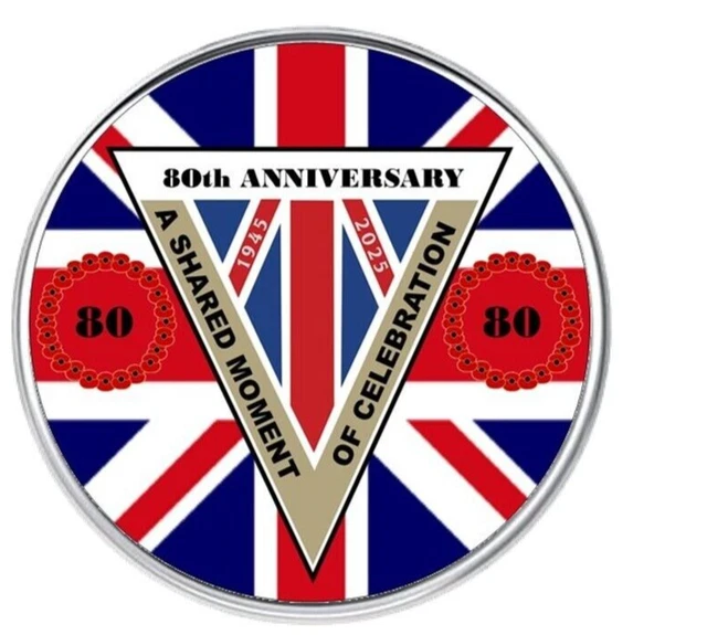 VE DAY VICTORY in Europe 80th Anniversary 1945-2025 Lapel pin Badge ...
