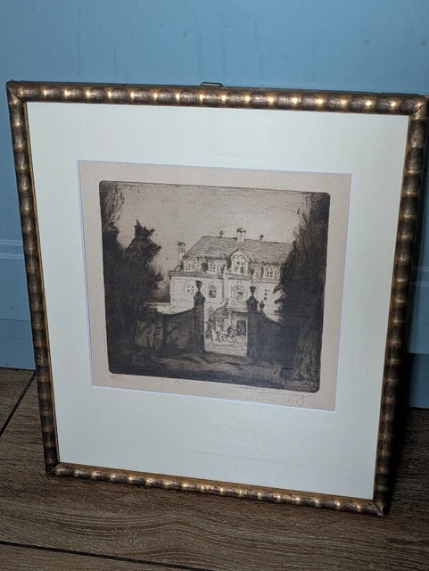 ORIGINAL KALTNADEL RADIERUNG von Max Brüning ( 1887-1967) signiert gerahmt EUR 160,00 - PicClick DE