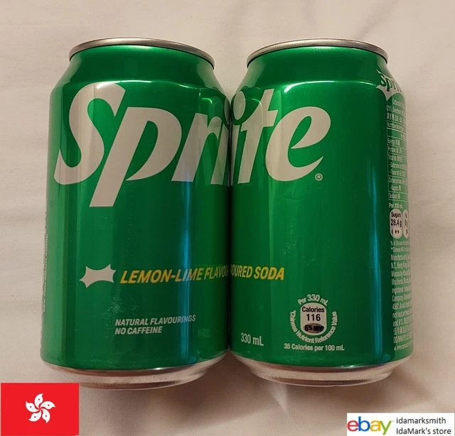 SPRITE CANETTE HONG KONG 330 ml Coca Cola 2023 design vert HK Asie ...
