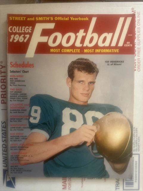 STREET AND SMITH'S 1967 College Football Yearbook Ted Hendricks ...