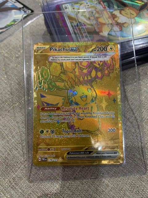 PIKACHU EX 179/131 Gold Prismatic Evolutions Pokemon Card PACK FRESH ...