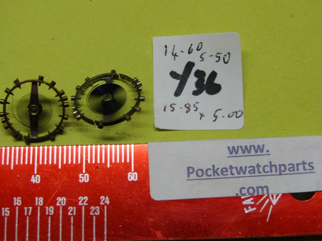 FUSEE COMPENSATED BALANCE Wheels Pocket Watch Genuine 2 X In Good ...