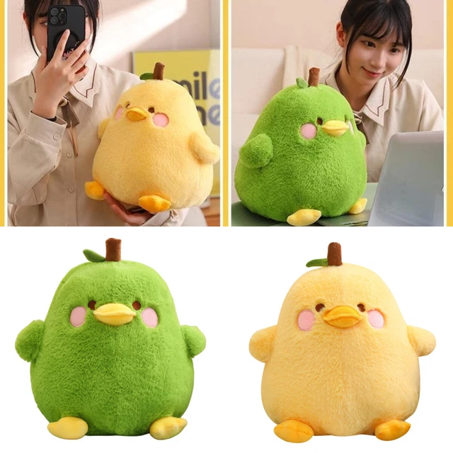 QUIRKY FRUIT DUCK-SHAPED Plush Toy Cartoon Style Stuffed Animal Pillow ...