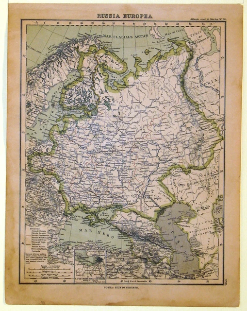 ANTIQUE MAP RUSSIA EUROPEAN 1883 Old Map £19.79 - PicClick UK