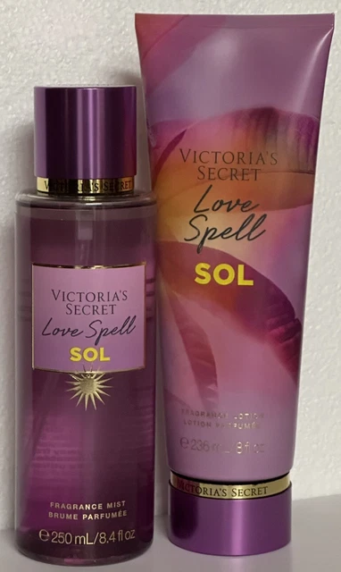 VICTORIAS SECRET LOVE Spell Sol Fragrance Mist And Body Lotion Full ...