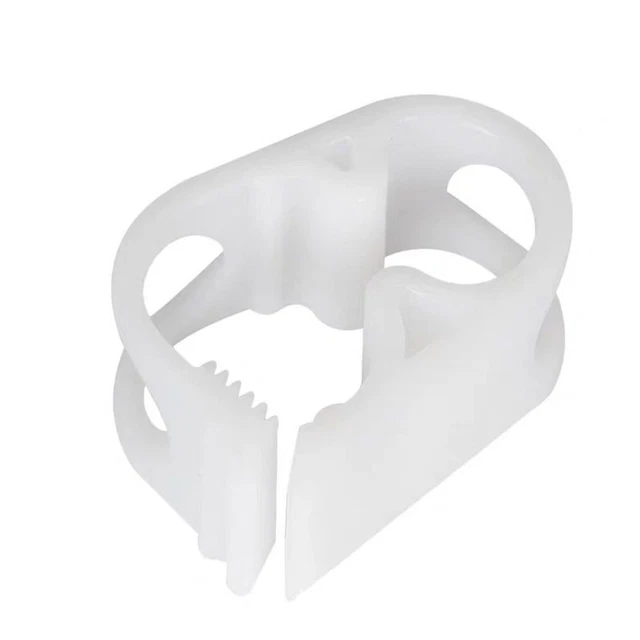 10PCS PLASTIC ADJUSTABLE Tube Clamp White Laboratory Pinch Valve Beer ...