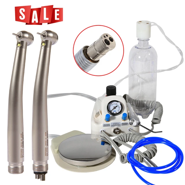 PORTABLE DENTAL AIR Turbine Unit For Compressor / LED E-generator 2/4 ...