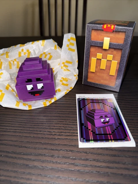 2025 MCDONALD'S MINECRAFT Adult Happy Meal Grimace Egg w/Unused Code ...