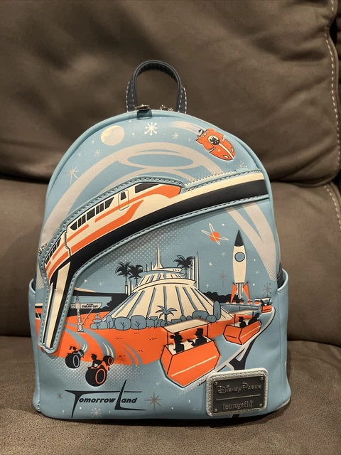 DISNEY PARKS LOUNGEFLY Magic Kingdom Tomorrowland Mini Backpack £132.61 ...
