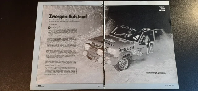 RENAULT 5 ALPINE Calberson, R5, Rally Monte Carlo, Bericht 1978 EUR 1 ...