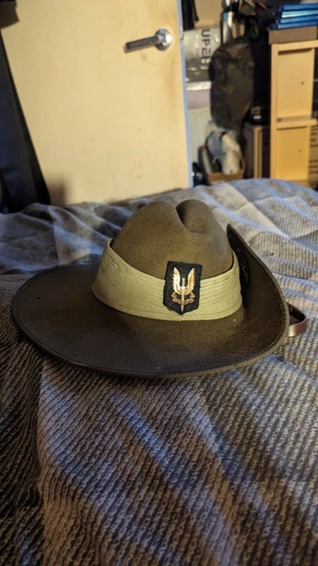 AUSTRALIAN ARMY SAS FAYREFIELD 1969 Slouch Hat With Rare 1969 Side ...