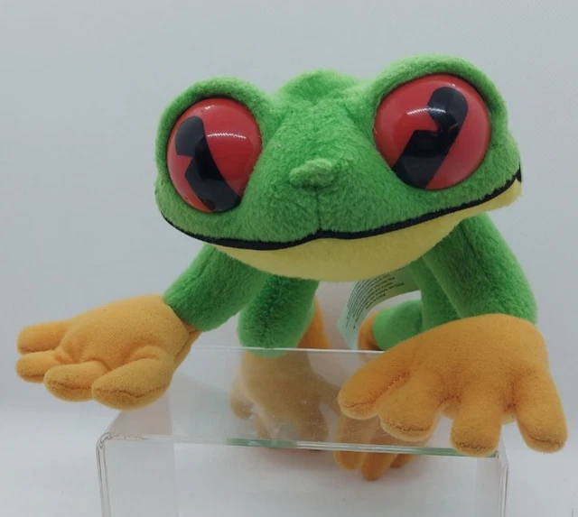 VINTAGE 90S RAINFOREST CAFE Cha Cha! Red-Eyed Tree Frog Cuddly Soft ...