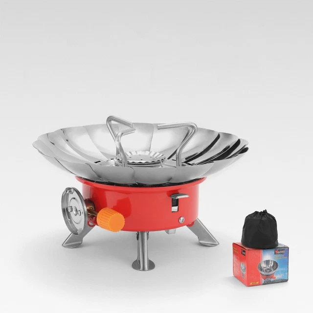 WINDPROOF STOVE 1400W Mini Foldable Gas Stove BBQ Picnic Camping ...