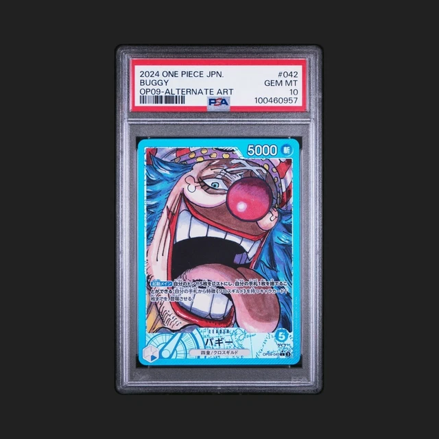 ONE PIECE CARD : Buggy Leader Alt Art 042 - Psa 10 - Op09 Japanese EUR ...