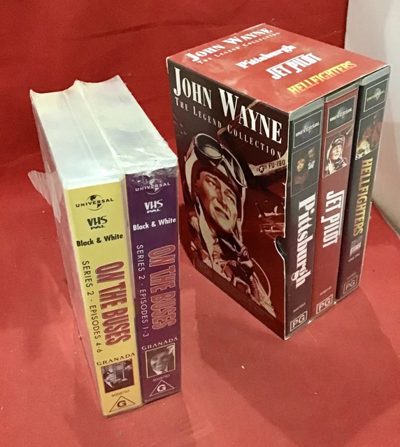 JOHN WAYNE VHS Box Set Bulk Lot Retro Vintage Video Cassettes x 5 $59. ...