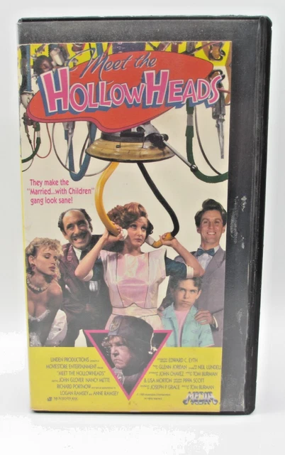 MEET THE HOLLOW Heads VHS 1990 VCR Tape Sci-fi Dark Comedy Blockbuster ...