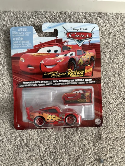 DISNEY PIXAR CARS 2 Lightning McQueen with Rust-eze Sign Modell 2021 ...