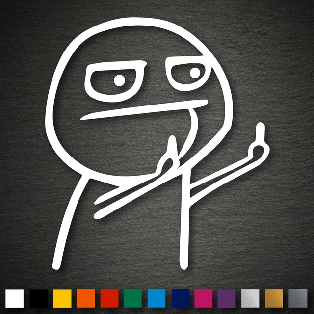 21703 Fuck You Meme Aufkleber 91x102mm Mittelfinger Jdm Fun Oem Sticker