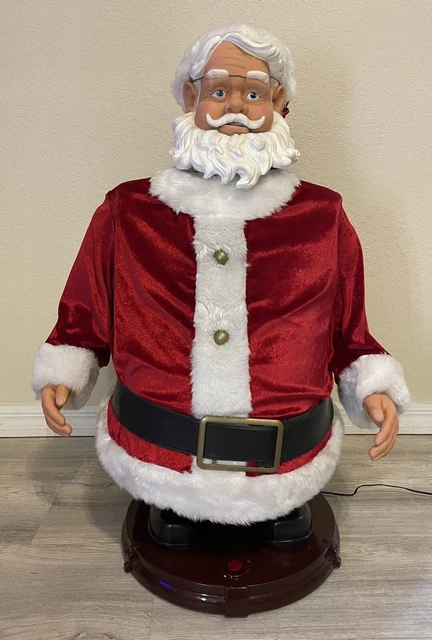 RARE LIFE SIZE 6' Gemmy Dancing Singing Animated Christmas Santa Claus ...