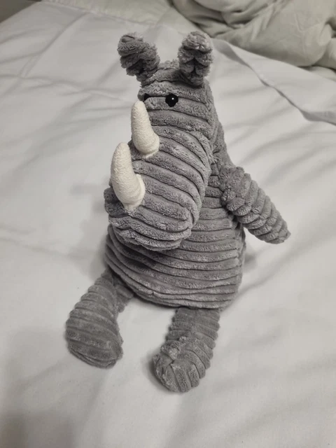 JELLYCAT MEDIUM CORDY Roy Rhino - Grey Rhino Plush 14 Inches..... £34. ...